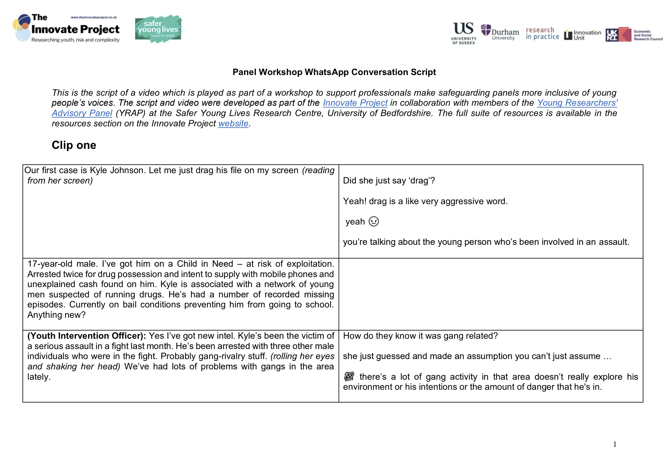 Bringing young people's voices into multi-agency meetings through ...